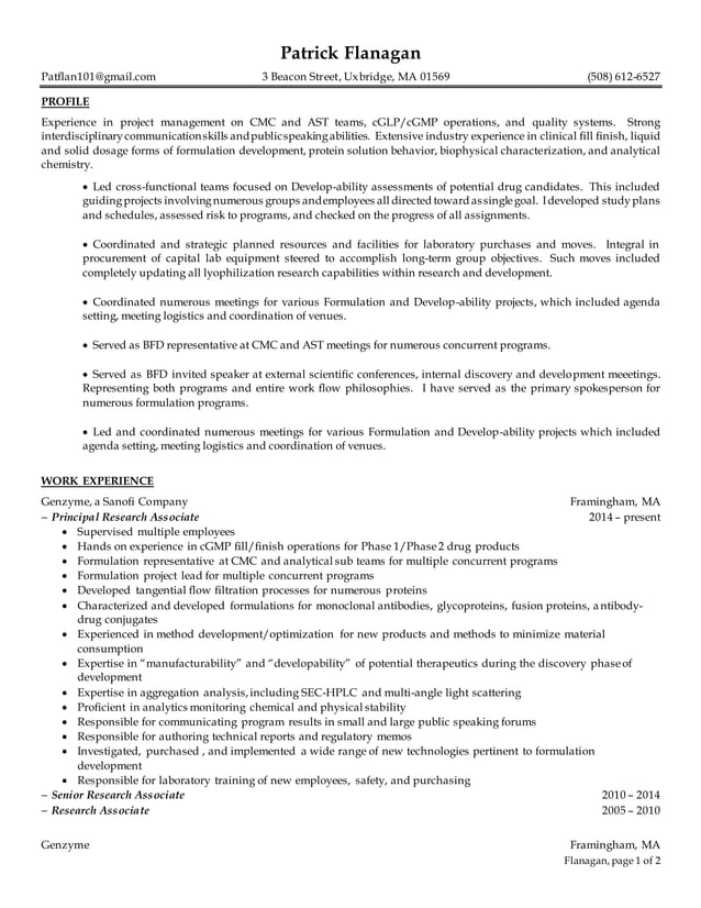 P_Flanagan_Resume project_managment 23JUN2016 | PDF