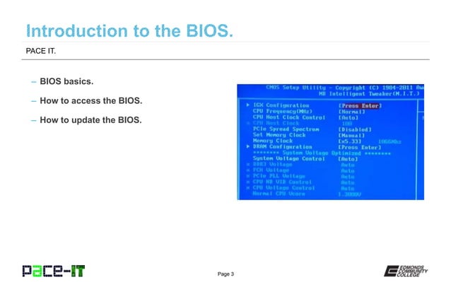 Pace IT - Introduction to the Bios | PPTX