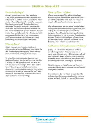 Communispond - Solutions | PDF