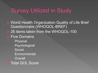 Quality of Life in Chronic Wound Patients-Final Presentation | PPTX