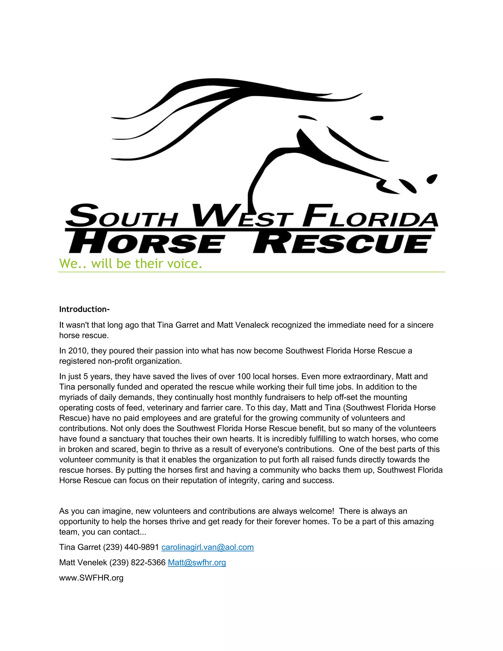 Introduction letter by Sue Spaeth | PDF