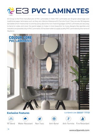 E3 Manufacturer Of Interior and Exterior Products | PDF
