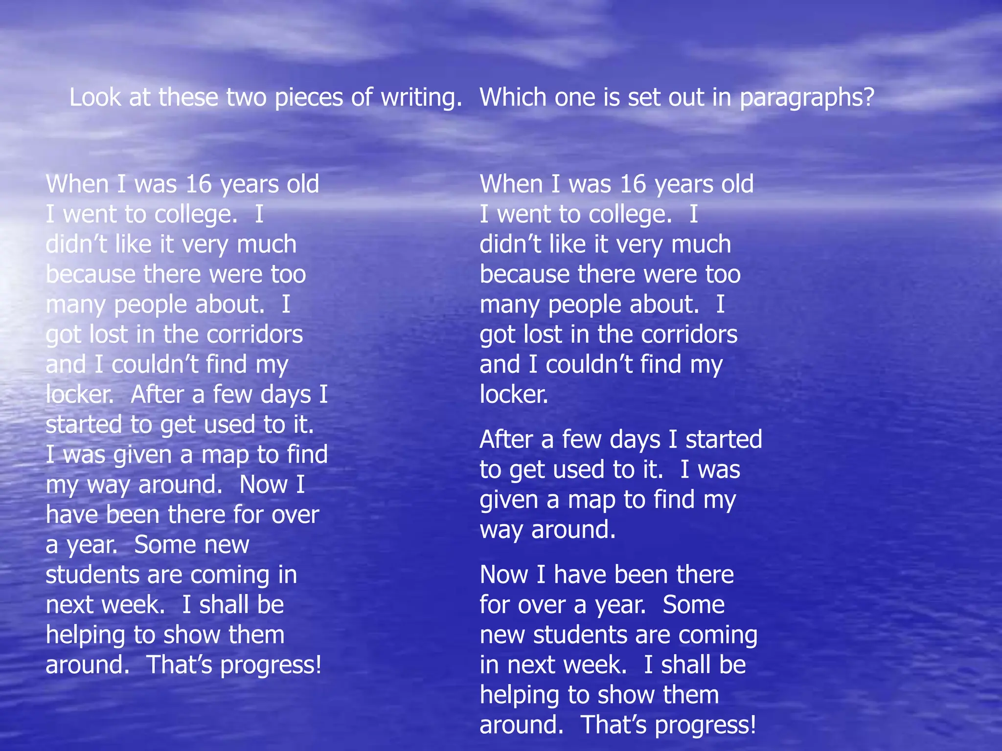 Paragraph Writing in English education in university | PPT