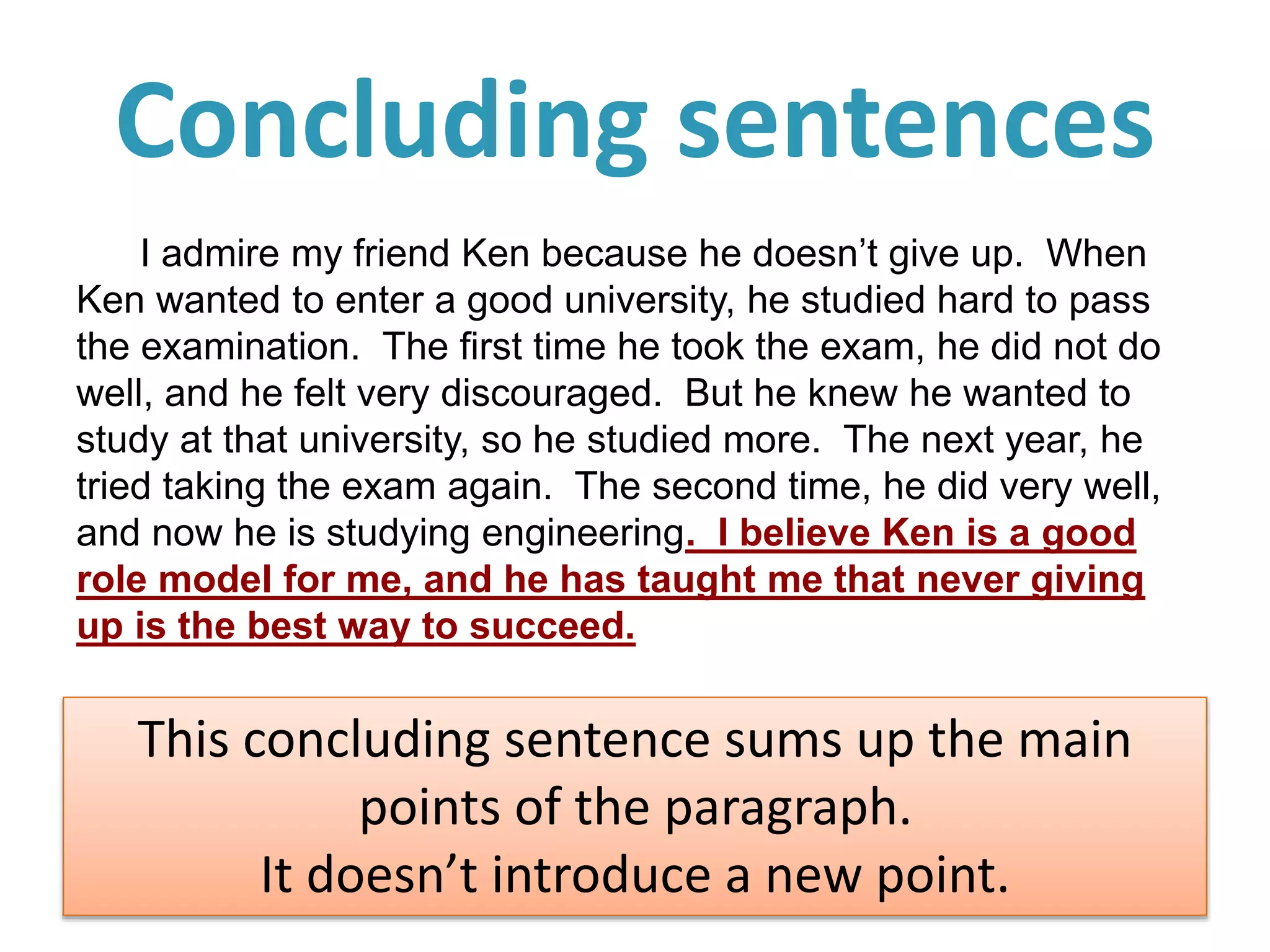 E3 m2.2 Concluding sentences | PPTX