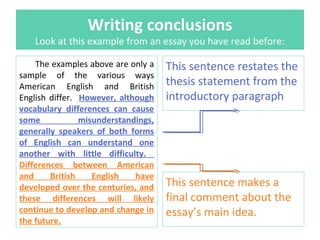 E3 m6.2. Concluding paragraphs for essays | PPT