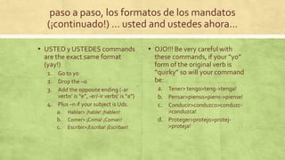 E3 mandatos tu_usted_ustedes_nosotros_vps_fall_2013 | PPT