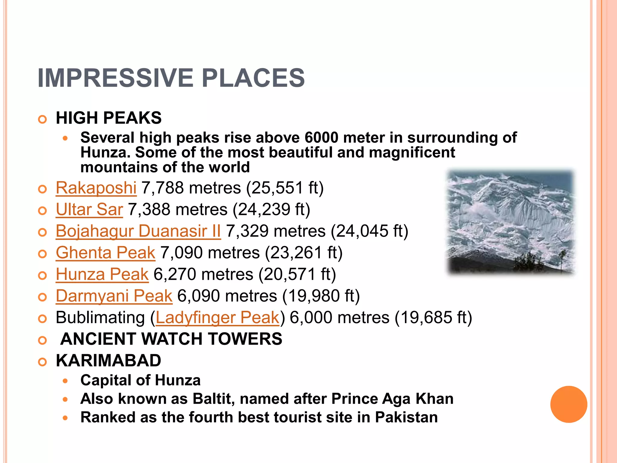 presentation on hunza vallaey and swat valley in pakistan | PPTX