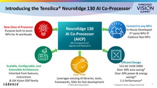 “Solving Tomorrow’s AI Problems Today with Cadence’s Newest Processor,” a Presentation from ...