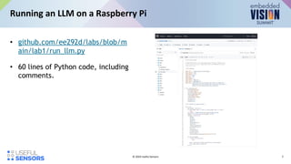 “Deploying Large Language Models on a Raspberry Pi,” a Presentation from Useful Sensors | PPT