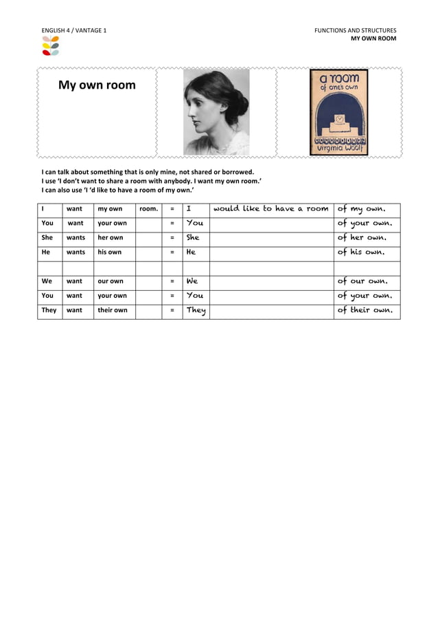 E4-1 My own room | PDF