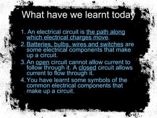 E4 Introducing Electricity Part 1 | PPT | Chemistry | Science