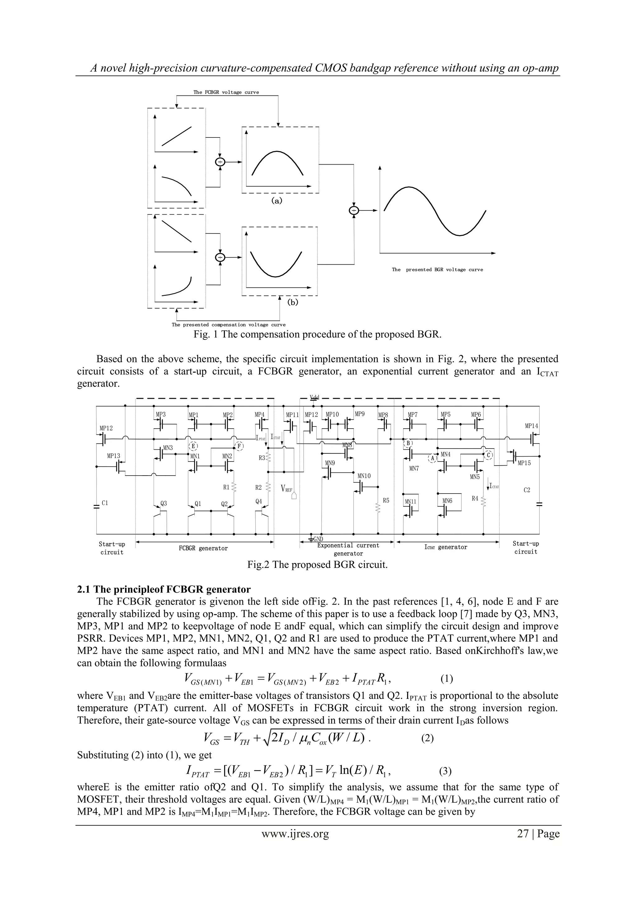 A novel high-precision curvature-compensated CMOS bandgap reference without using an op-amp | PDF