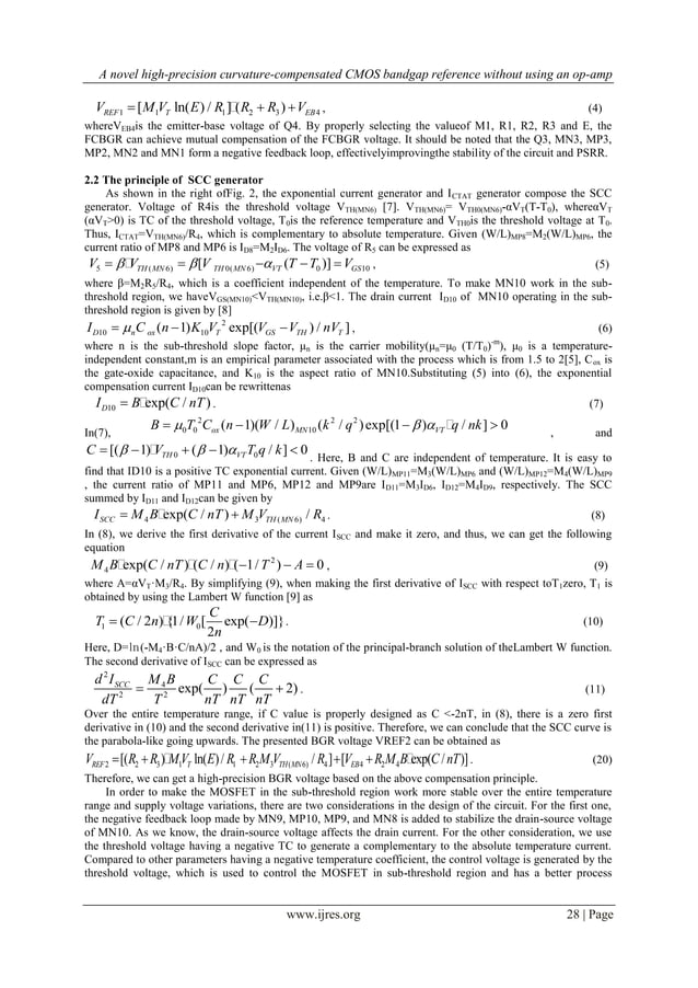 A novel high-precision curvature-compensated CMOS bandgap reference without using an op-amp | PDF
