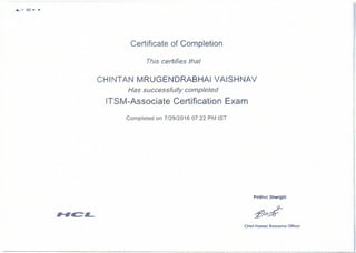 ITSM-Associate Certification Exam | PDF