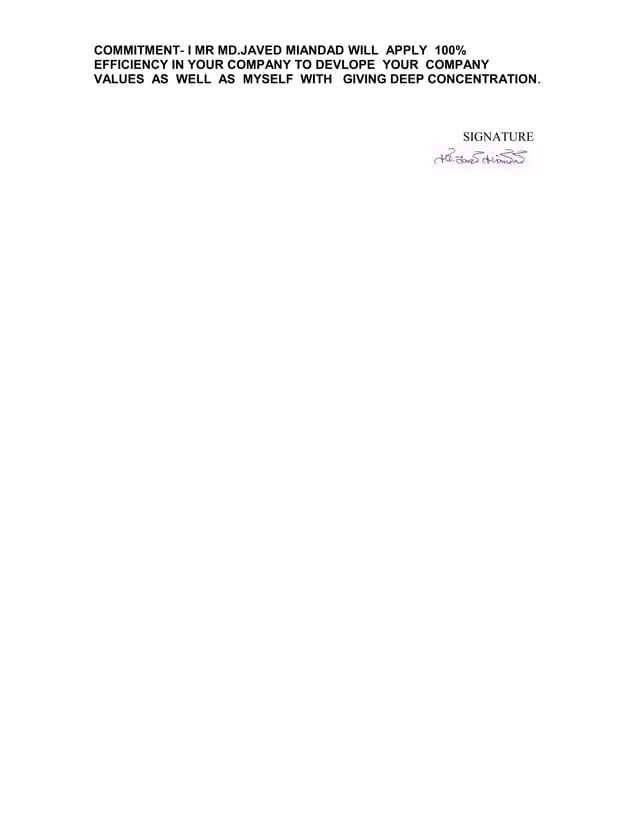 Resume Of Md.Javed Miandad (1) (1) | PDF