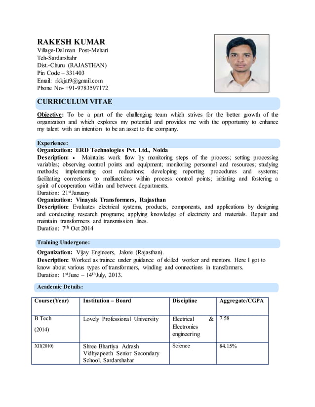 Rakesh resume | DOCX