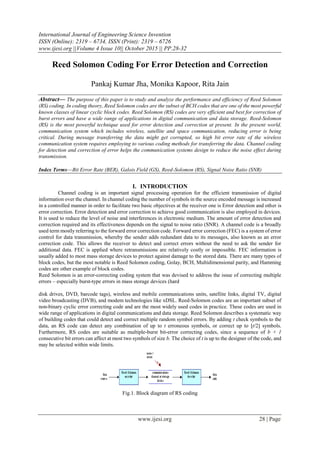 Reed Solomon Coding For Error Detection and Correction | PDF