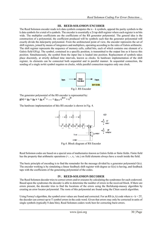 Reed Solomon Coding For Error Detection And Correction Pdf
