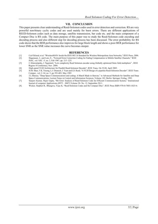 Reed Solomon Coding For Error Detection and Correction | PDF