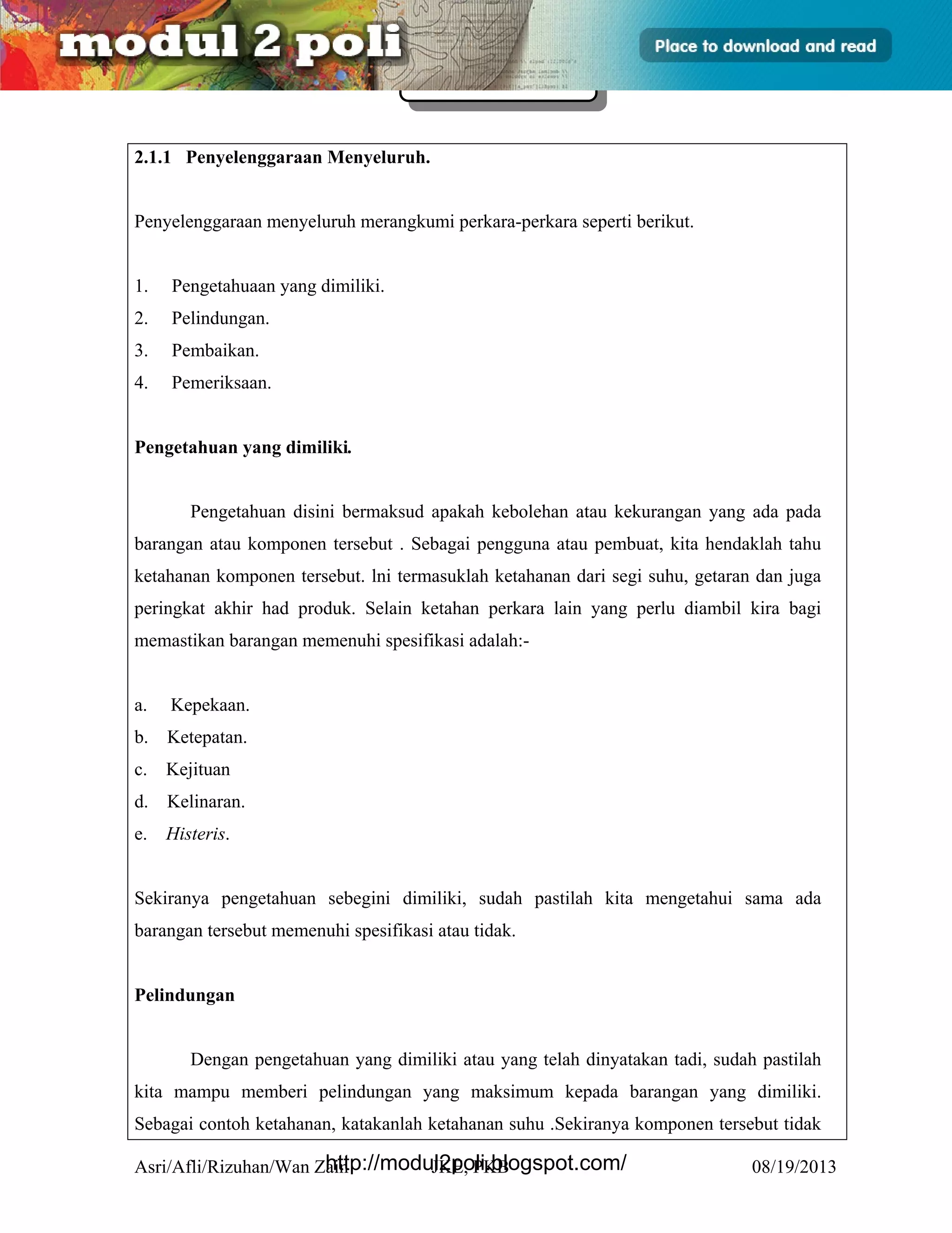 E4120 penyelenggaraan & baik pulih alat elektronik | PDF