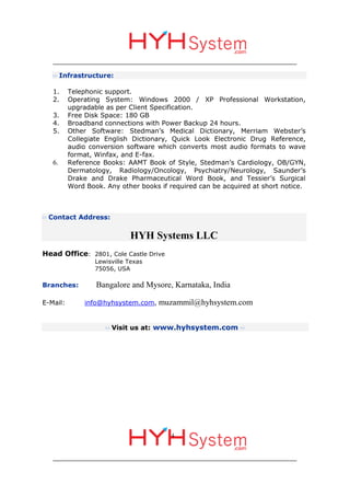 HYH SYSTEMS PROFILE | PDF