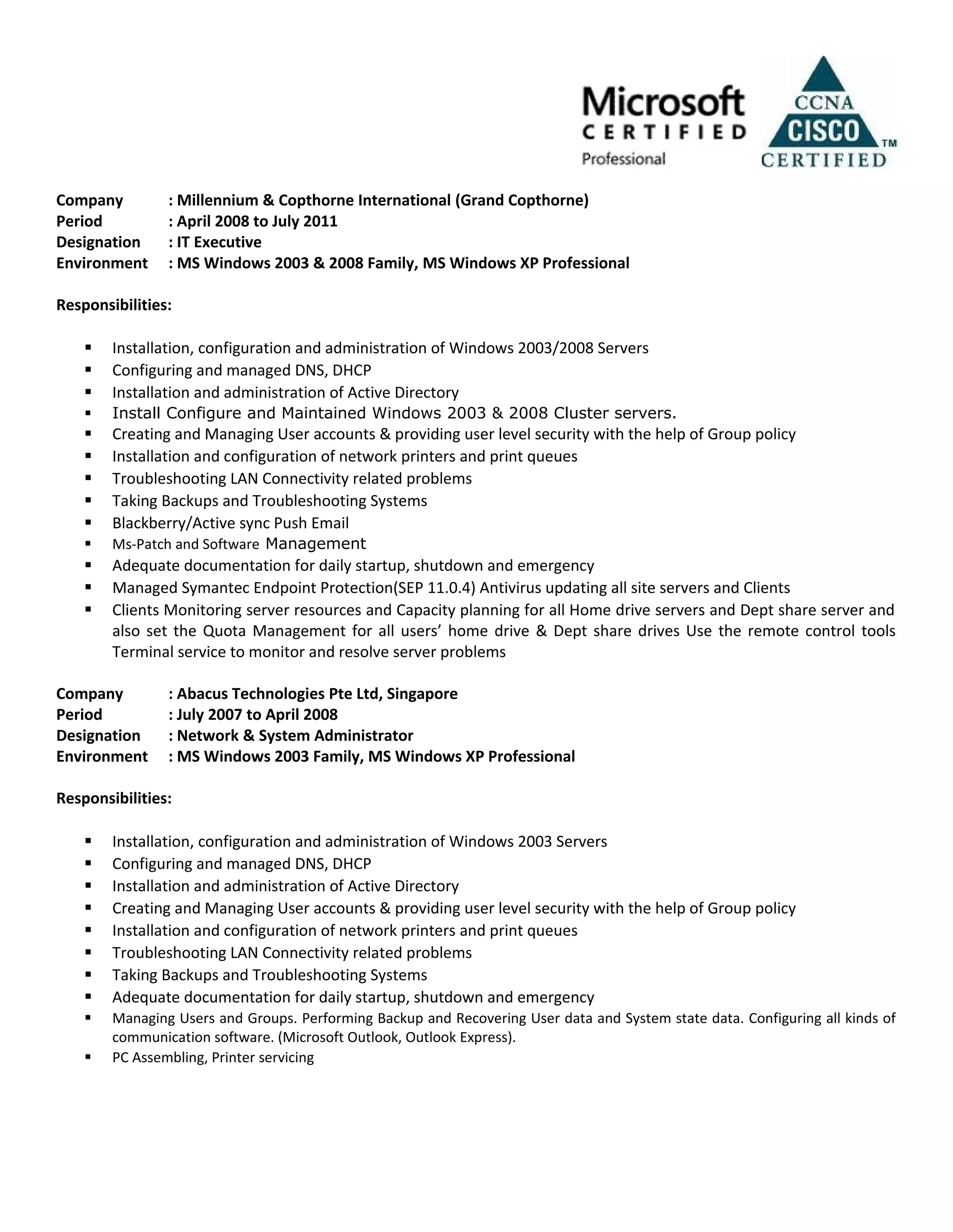 Wintel-VMWare Administrator_Muru-2 | PDF