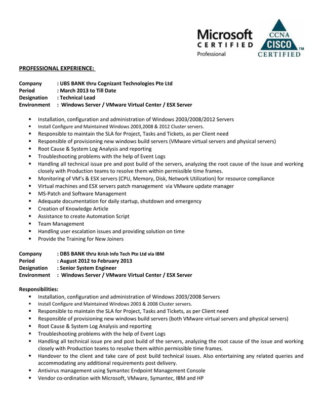 Wintel-VMWare Administrator_Muru-2 | PDF