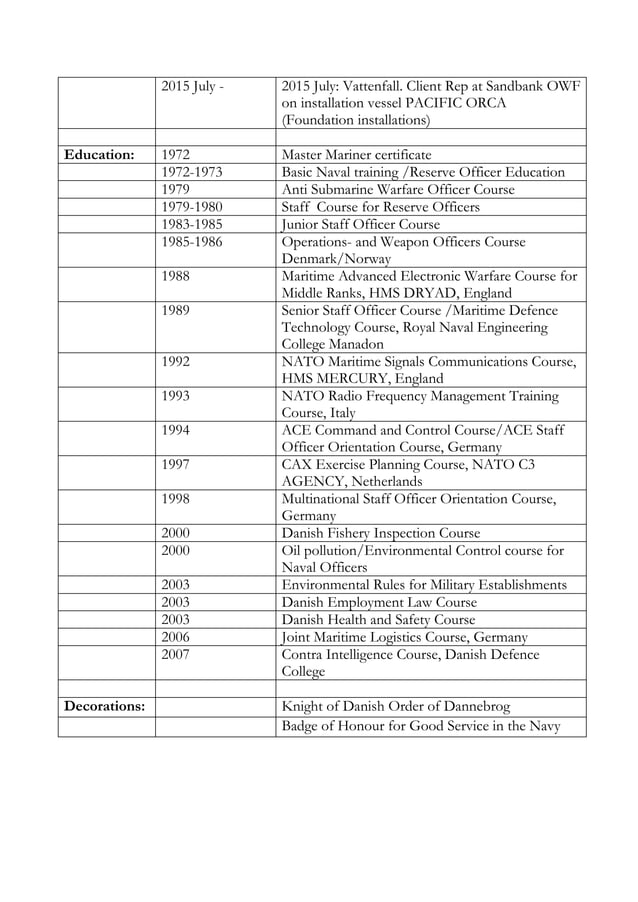 CV Bruno K Hansen | PDF