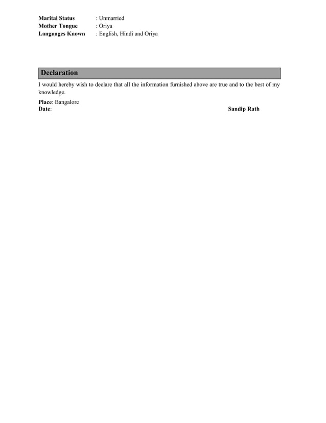 Sandip_Resume | DOC | Databases | Computer Software and Applications