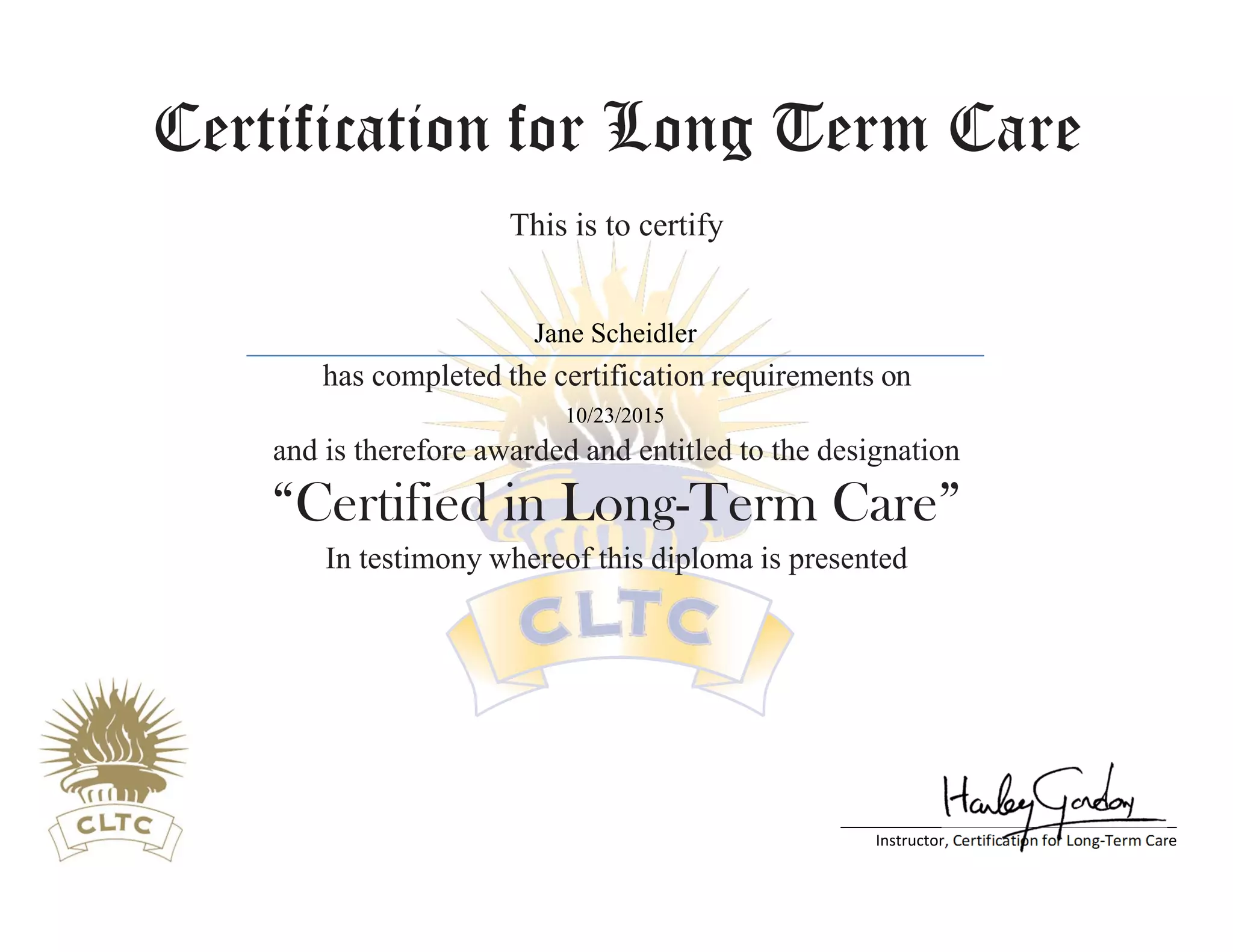 CLTC Certificate | PDF | Education