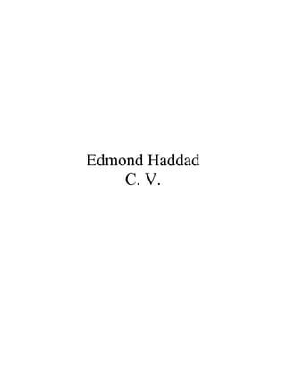 Edmond Haddad CV | PDF