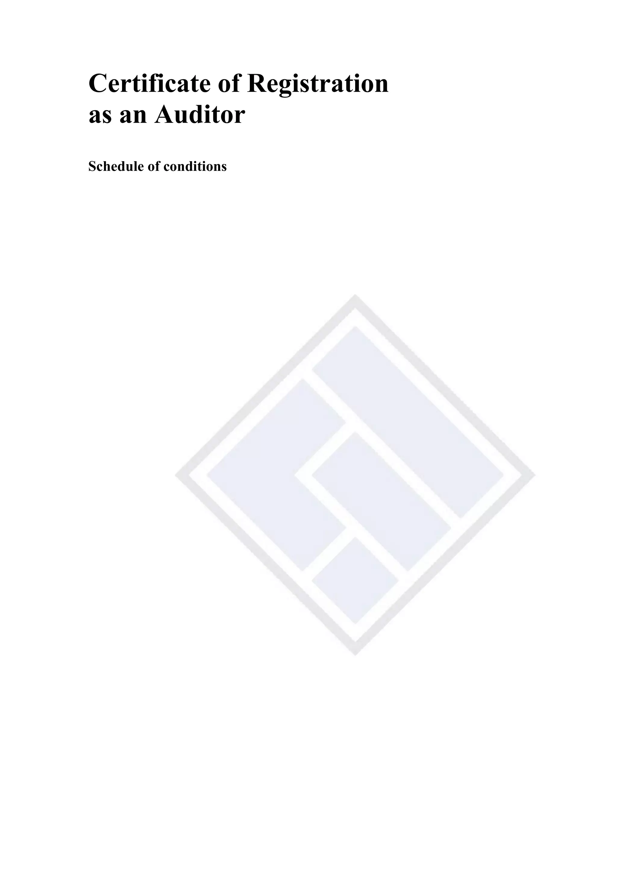 Registered Company Auditor | PDF