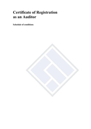 Registered Company Auditor | PDF