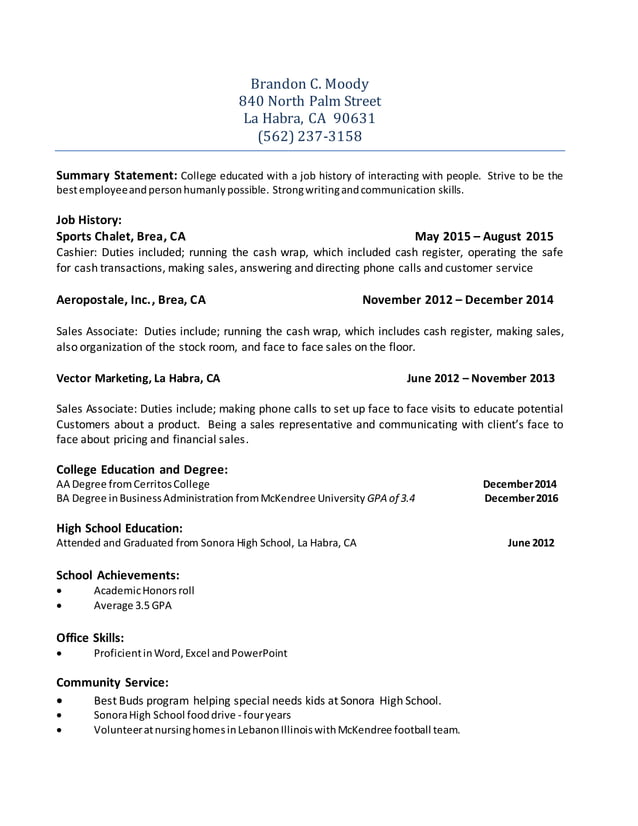 Brandon's resume 2.0 | PDF