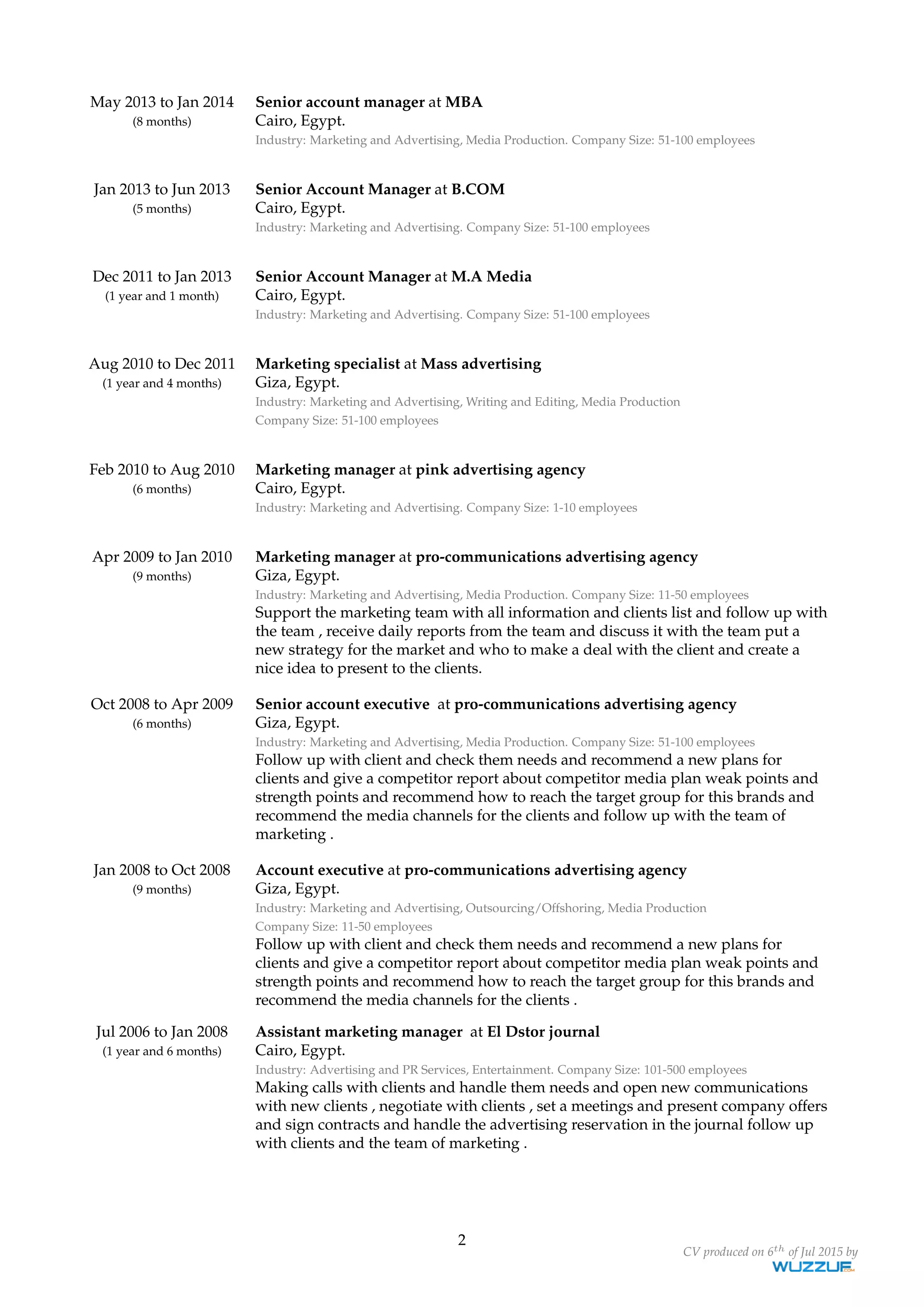 Ahmed Tawfik CV 2015 | PDF