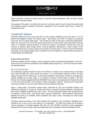 SunPower Module 40 Year Useful Life | PDF