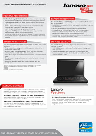 E430 e530 data_sheet_anz | PDF | Operating Systems | Computer Software ...