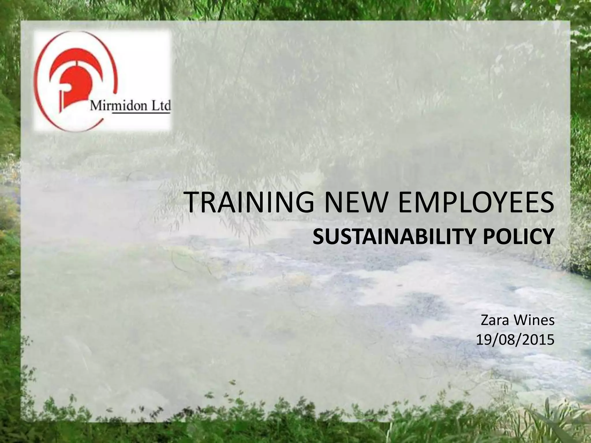 Sustainability Policy | PPT