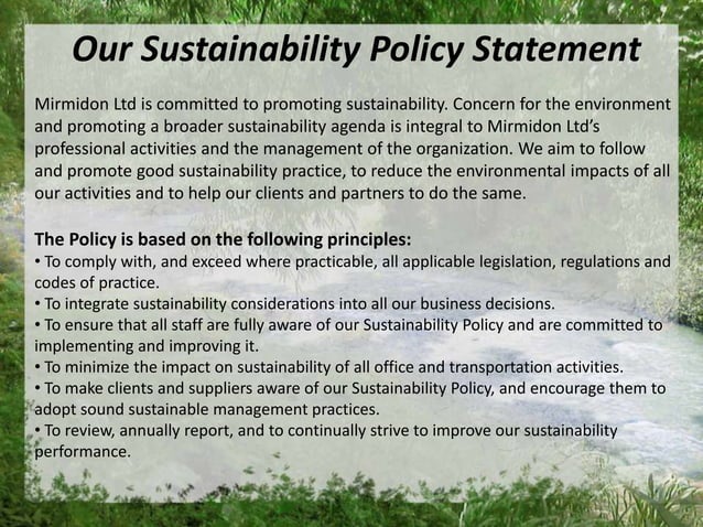 Sustainability Policy | PPT