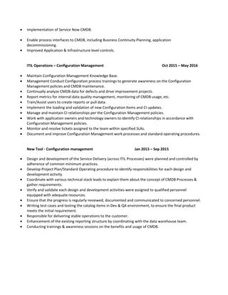 Bharath Kumar - ITIL Resume | DOC