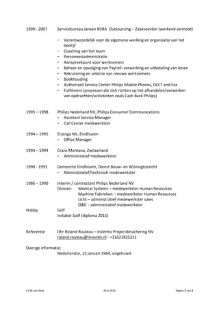 CV M van Heck | PDF