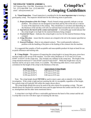 Crimping Guidelines | PDF