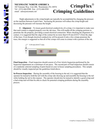 Crimping Guidelines | PDF