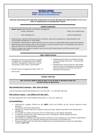Nitesh Verma CV | DOCX | Business Administration | Business