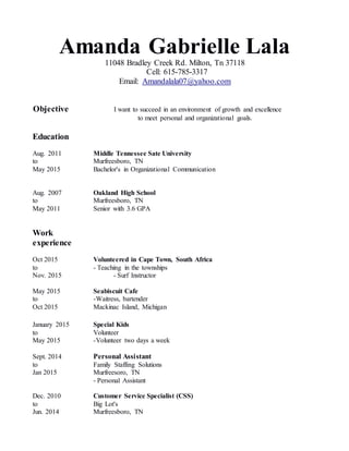 Resume Final 2015 | DOCX