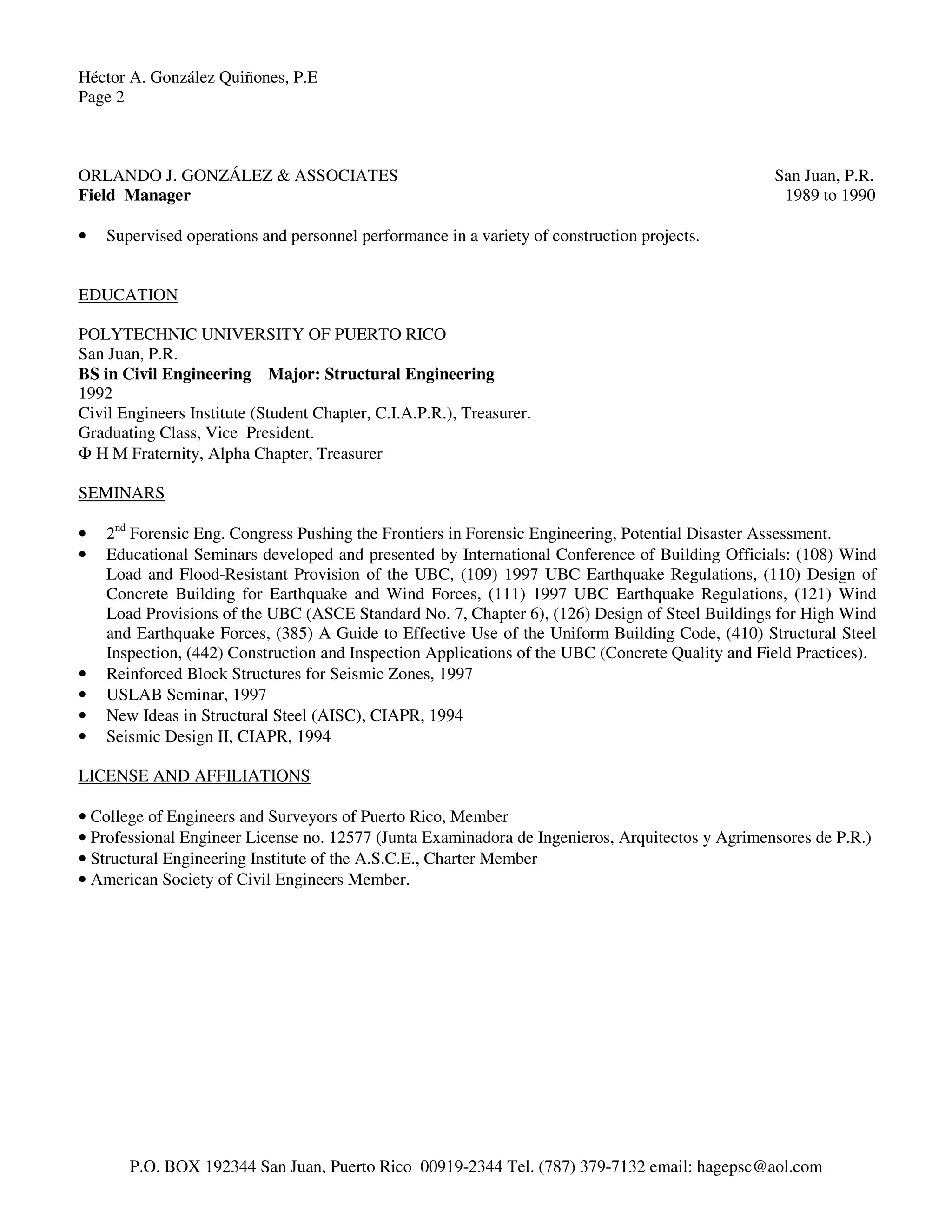 Resume Hector Gonzalez | PDF