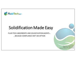 Fluid Tech Solidification Made Easy | PDF