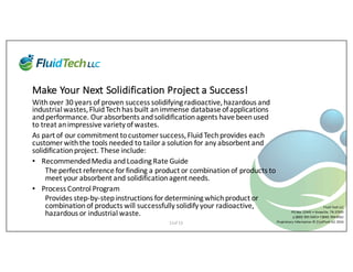 Fluid Tech Solidification Made Easy | PDF | Chemistry | Science