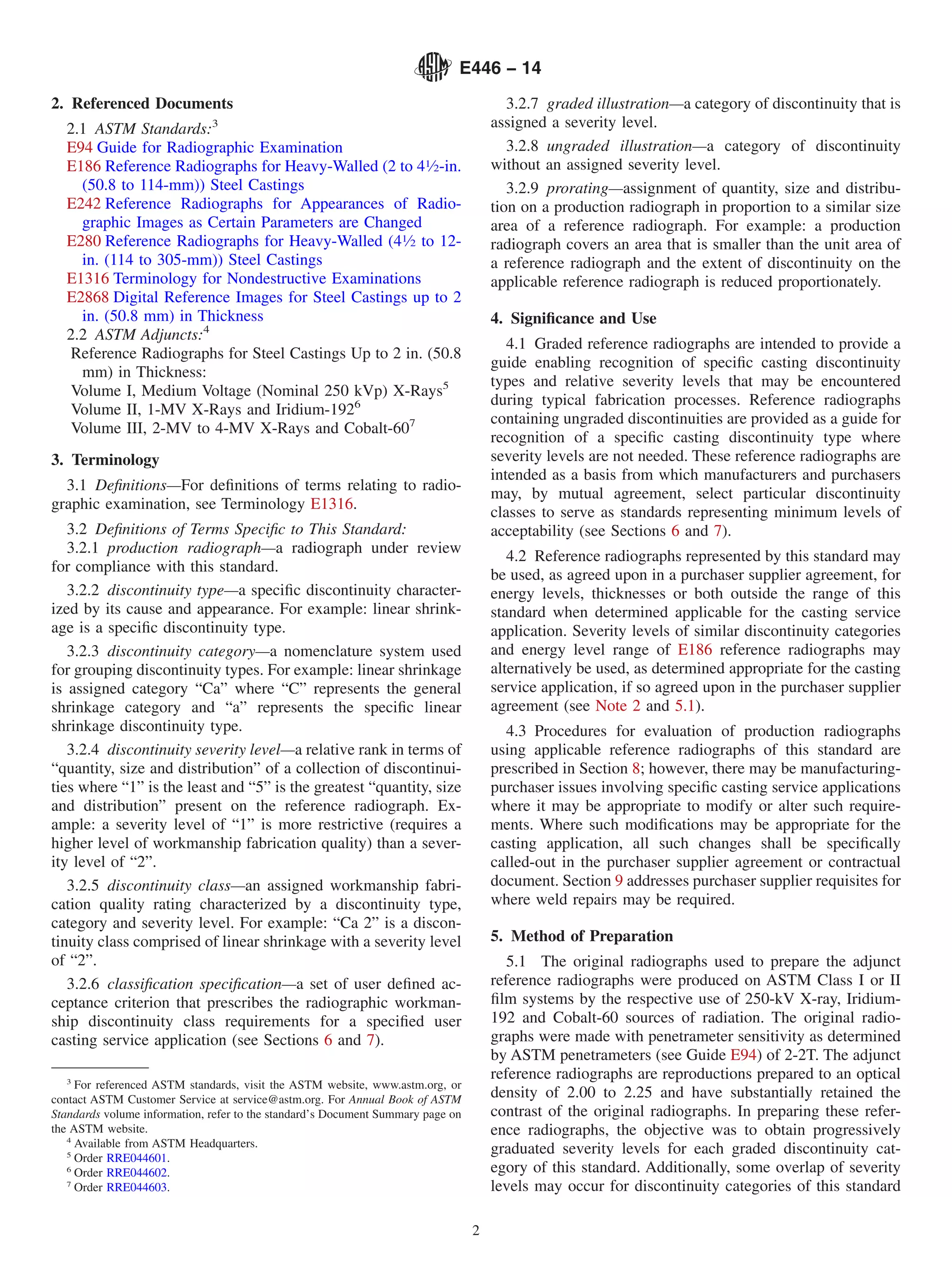 ASTM-E446-standard reference radiographs for steel castings up to 2 in. (50.8 mm) in thickness | PDF