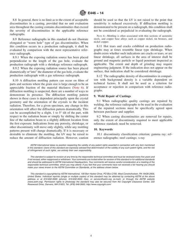 ASTM-E446-standard reference radiographs for steel castings up to 2 in ...